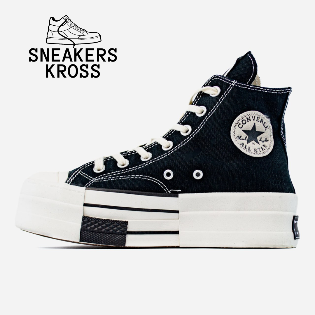 Женские кеды Converse X Rick Owens Dbl Drkstar Black Platform ...