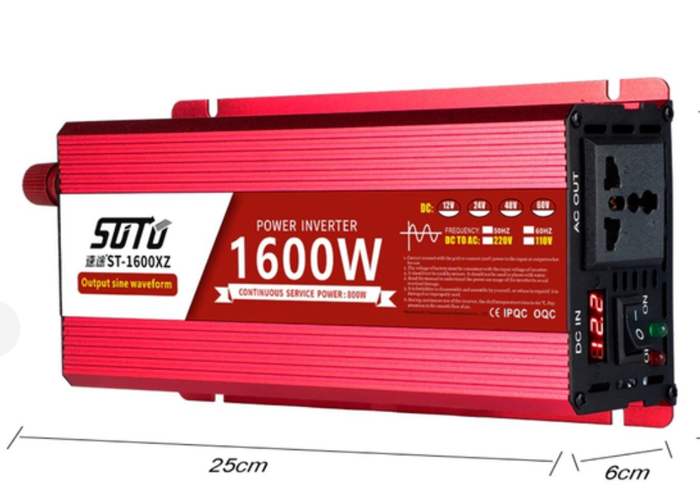 Преобразователь инвертор Sutu 1600W чистый синус 12V/220V (ID ...