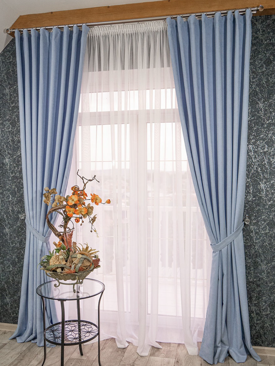 Комплект готових штор Мікровелюр з тасьмою №126- 2 по 1.75 метра ...