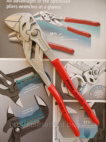 Knipex 86 03 250 Кліщі переставні гайковий ключ до 52 мм. (ID ...