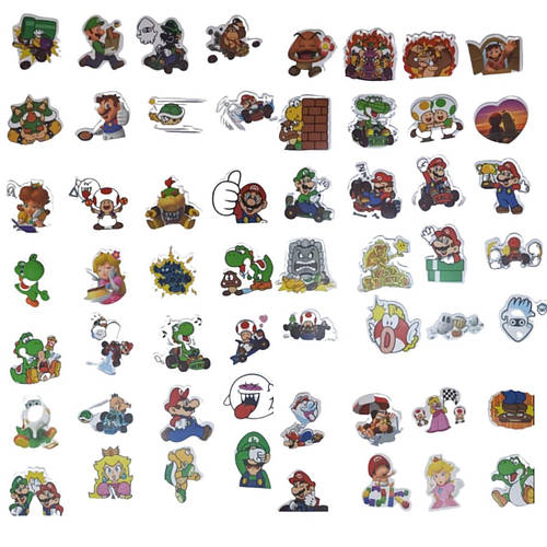 Супер Маріо стікери стікерпак Super Mario Маріо наклейки набір наліпок ...