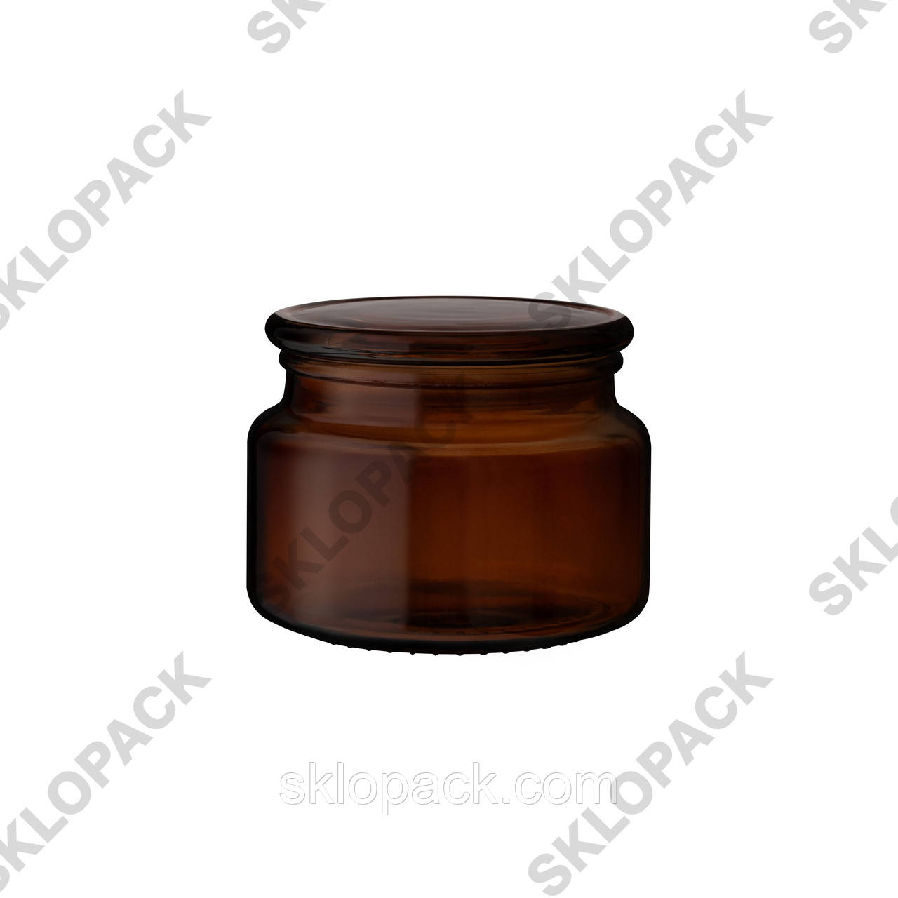 Банка скляна бурштинового кольору з Cкляною кришкою 300мл продажа цена в Львове Емкости для