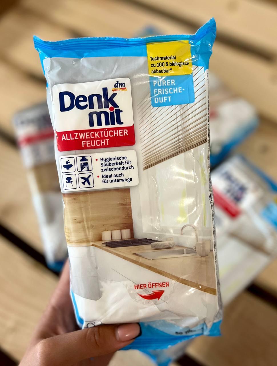 Серветки вологі для прибирання універсальні Denk Mit pure frische 50 шт ...