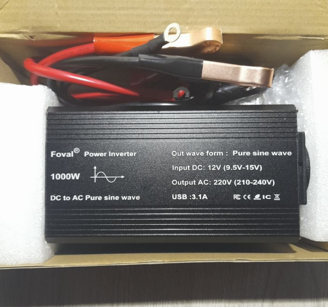 Інвертор Foval макс 1000w (500 номінальний) 12в-220в! (ID#2291096752 ...