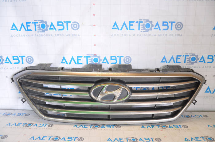 Грати радіатора grill Hyundai Sonata 15-17 SE з емблемою, тички на ...