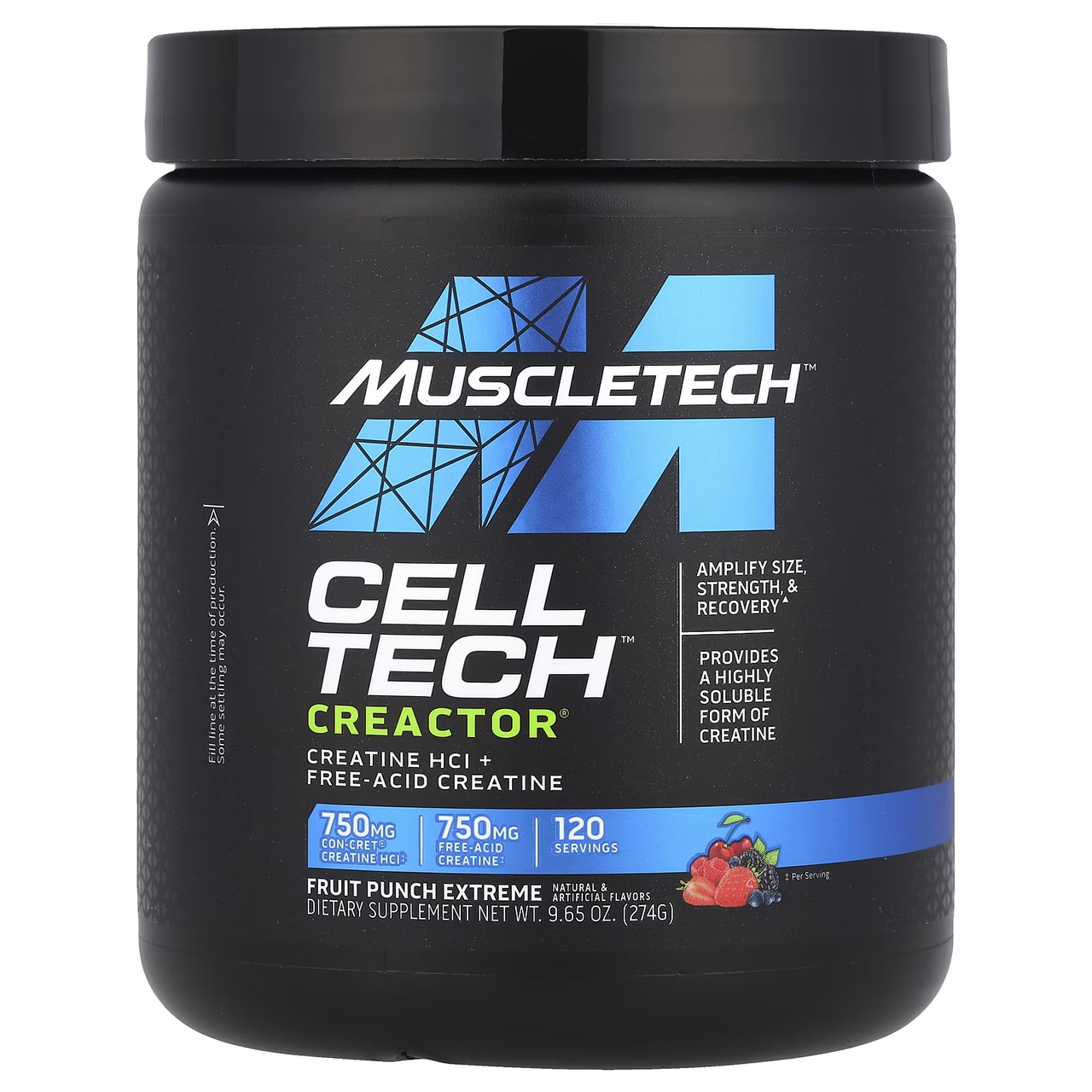 Купити MuscleTech Cell Tech CREACTOR (Creatine HCl) 269 g Fruit Punch ...
