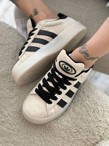 Женские кроссовки Adidas Campus 00s beige black / Адидас Кампус 00c ...