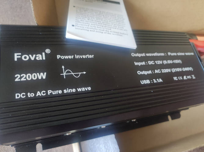 Інвертор Foval 2200 чистий синус 12v/220v Перетворювач напруги (ID ...