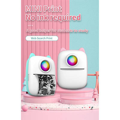 Портативний міні принтер Bluetooth для смартфона Mini Printer X2 ...