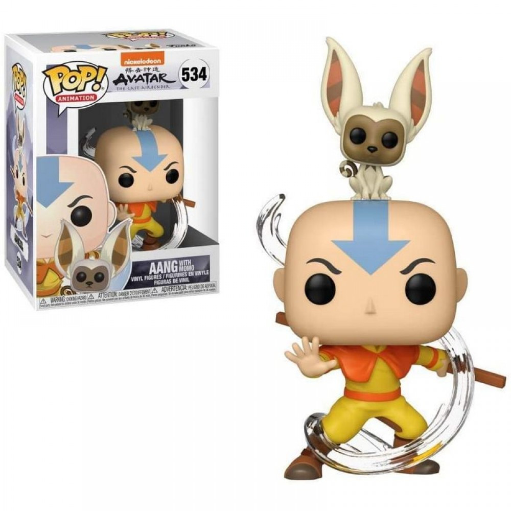 Фигурка Funko Pop Avatar The Last Airbender - Aang with Momo / Фанко ...