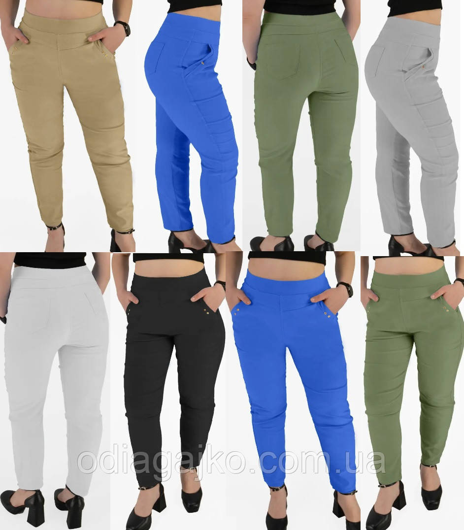 Штани жіночі яскраві літні в дуже великих розмірах 4XL/5XL,5XL/6XL,6XL/7XL,7XL/8XL Польща ...