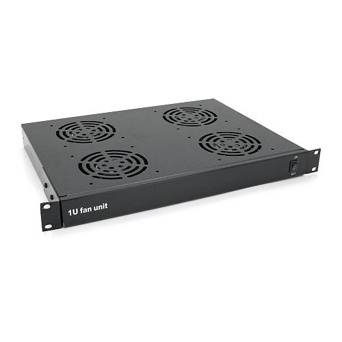 19" вентиляторний модуль Merlion, 4 вентилятори, 1*Schuko, чорний (ID ...