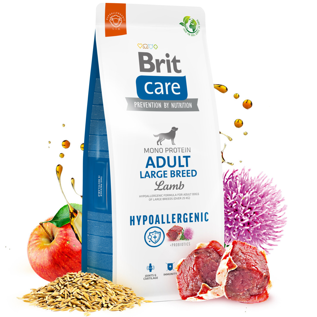 Сухий корм для дорослих собак великих порід Brit Care Hypoallergenic ...