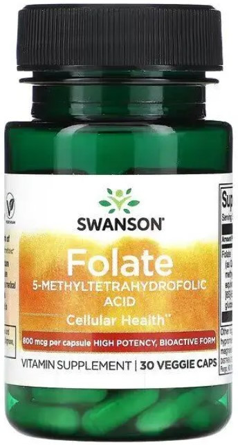 Фолієва кислота Swanson Folate 800mcg 30 veg caps Vit (ID#2296817722 ...