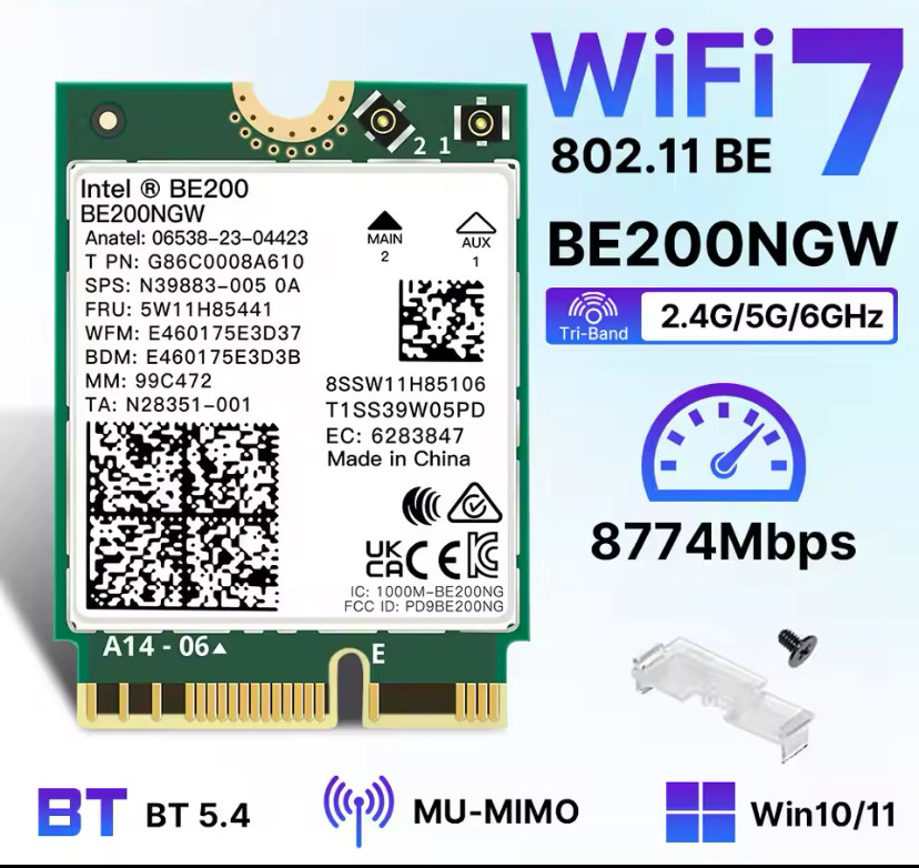 Wi-Fi модуль Intel BE200 M2 Bluetooth 5.4 (ID#2296357416), ціна: 1000 ...