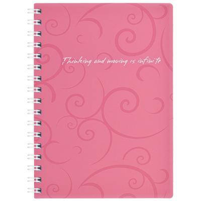 Блокнот Buromax spiral side, А6, 80sheets, Barocco, square, pink (BM ...
