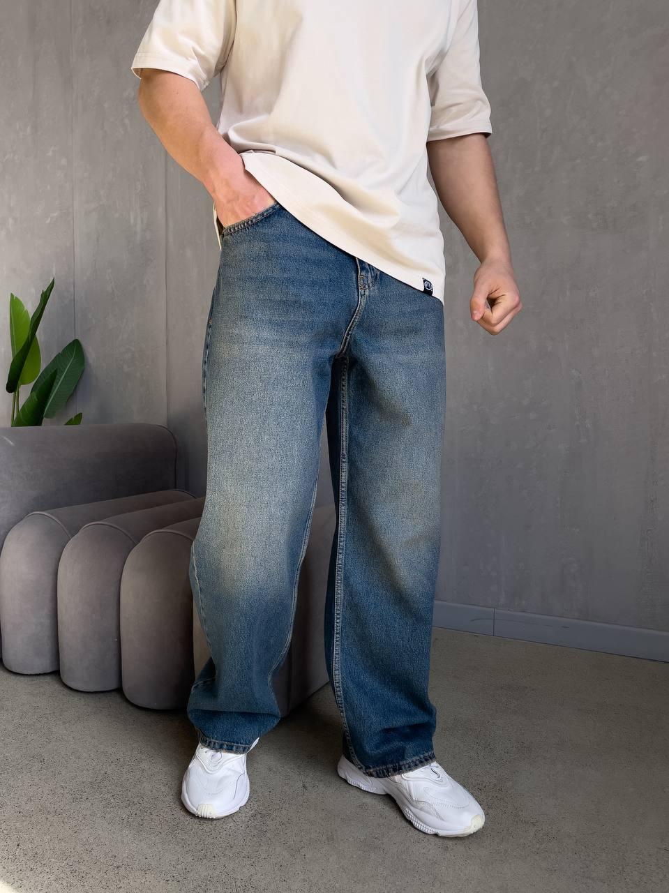 Джинсы Baggy мужские синие потертые (ID#2299362943), цена: 1155 ...