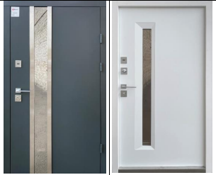 Вхідні двері Qdoors Стріт Норд вулиця метал Антрацит 7021 фарба/МДФ ...