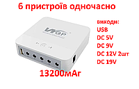 ИБП Mini UPS WGP UPS203 для роутера 13200mAh USB, 5V, 9V, 12V, 19V (ID ...