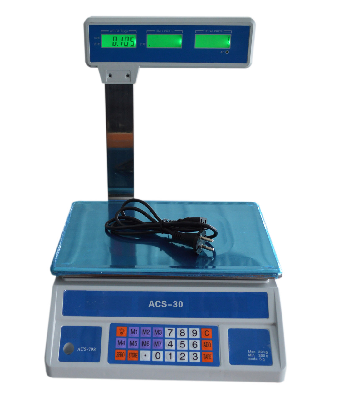 Весы торговые ACS-798-30 кг - Ukrvesi.com.ua