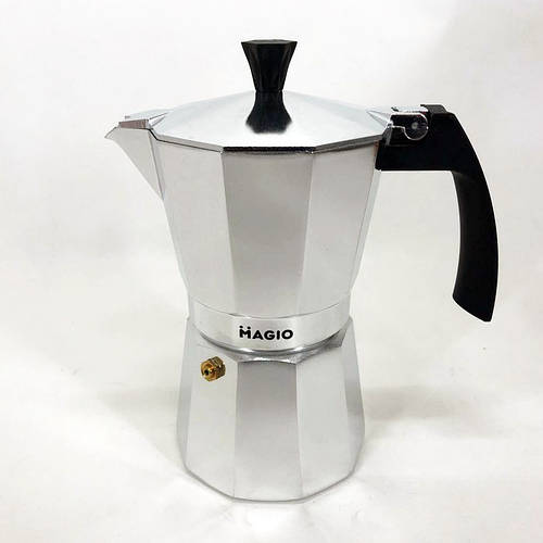 Гейзерная турка для кофе Magio MG-1002 300 мл, Кофеварка гейзерная с индикатором, KN-952 ...