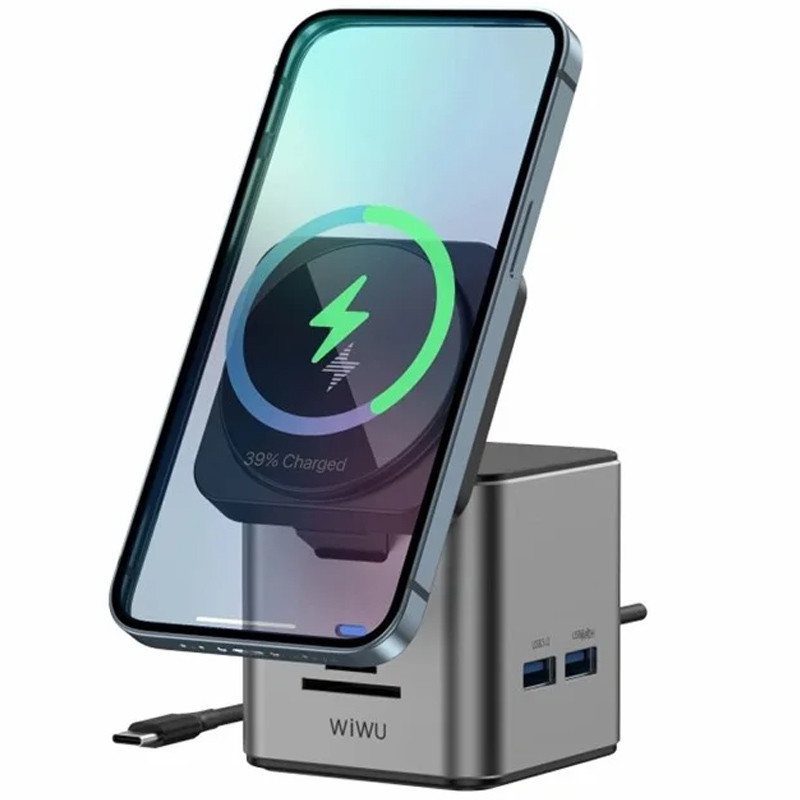 БЗУ + HUB WIWU Wi-W025 Cube 9in1 USB-C Gray, цена: 1789 ₴, купить на ...