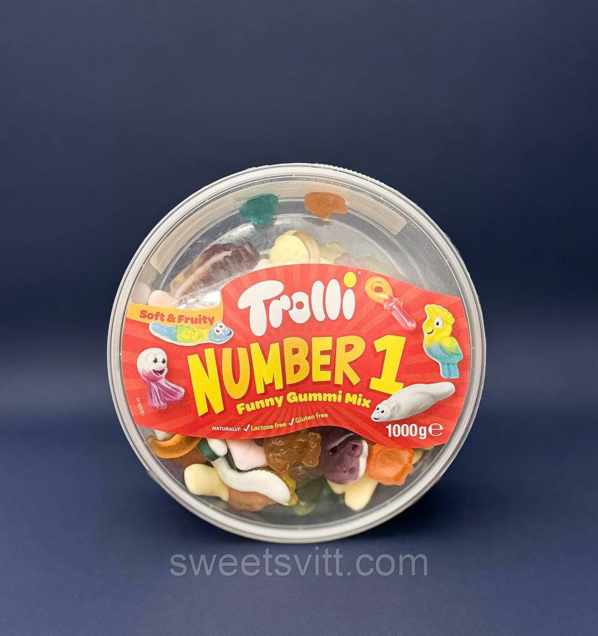 Желейні цукерки Trolli Number One Funny Gummi Mix 1 кг (ID#2304493973 ...