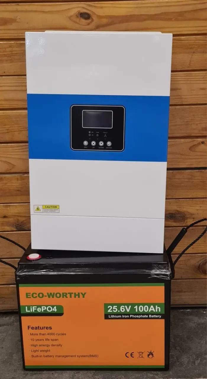 КОМПЛЕКТ: Гибридный инвертор Daxtromn Power 3500 Вт 24V с аккумулятором ...