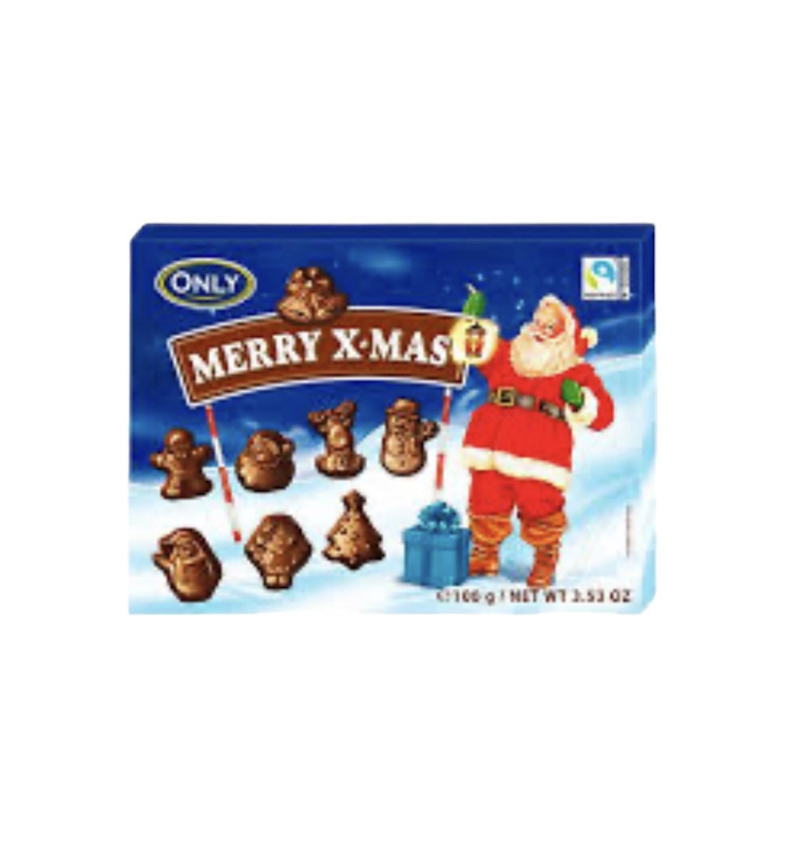 Цукерки Only Merry x-mas з молочного шоколаду з горіхово-кремовою ...