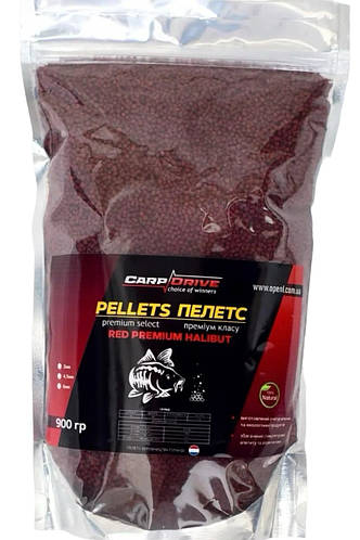 Методный пеллетс, пеллетс флет, пеллетс Carp Dream Red Premium Halibut (премиум , Криль) 2 мм ...