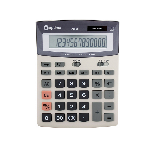 Калькулятор Optima 14-розрядний 197*148*49 мм (O75506) в інтернет ...
