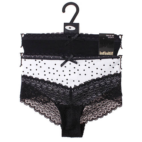 Труси Infinitif SHO SHORT F чорний, білий Жін XL (ID#2305630361), цена ...