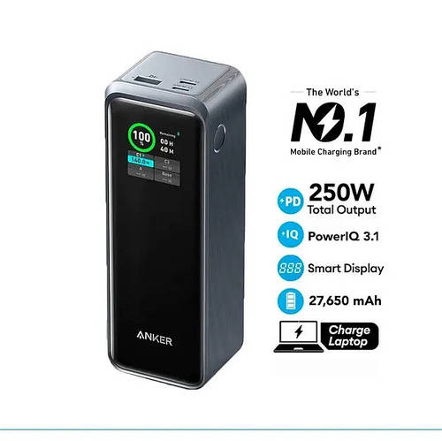 Повербанк Anker Prime Power Bank 27650 мАч (99,54 Вч) мощностью 250Вт ...