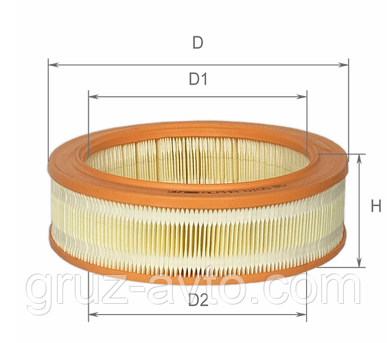 Фільтрувальний елемент повітряний ГАЗ-53 ГАЗ-3307 ГАЗ-3308 ПАЗ-3205 М ...