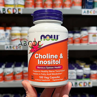 Вітамін В, Холін, Інозитол, Now Foods, Холін та інозитол, 100 рослинних ...