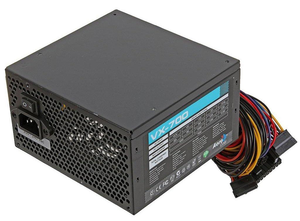 Блок живлення ATX 700W Aerocool VX-700 (1x4+4pin, CPU, 2x6+2pin GPU, 8xSATA) (ID#2307071392 ...