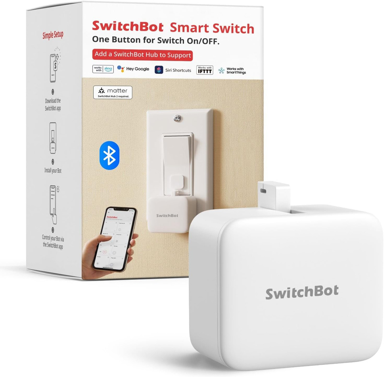 SwitchBot Smart Switch Button Pusher Bluetooth Fingerbot для клавішного перемикача, ціна: 1007 ...