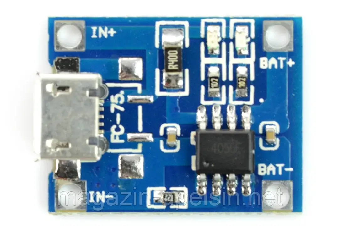 Зарядний пристрій Li-Pol TP4056 Single Cell 1S 3.7V microUSB (ID ...