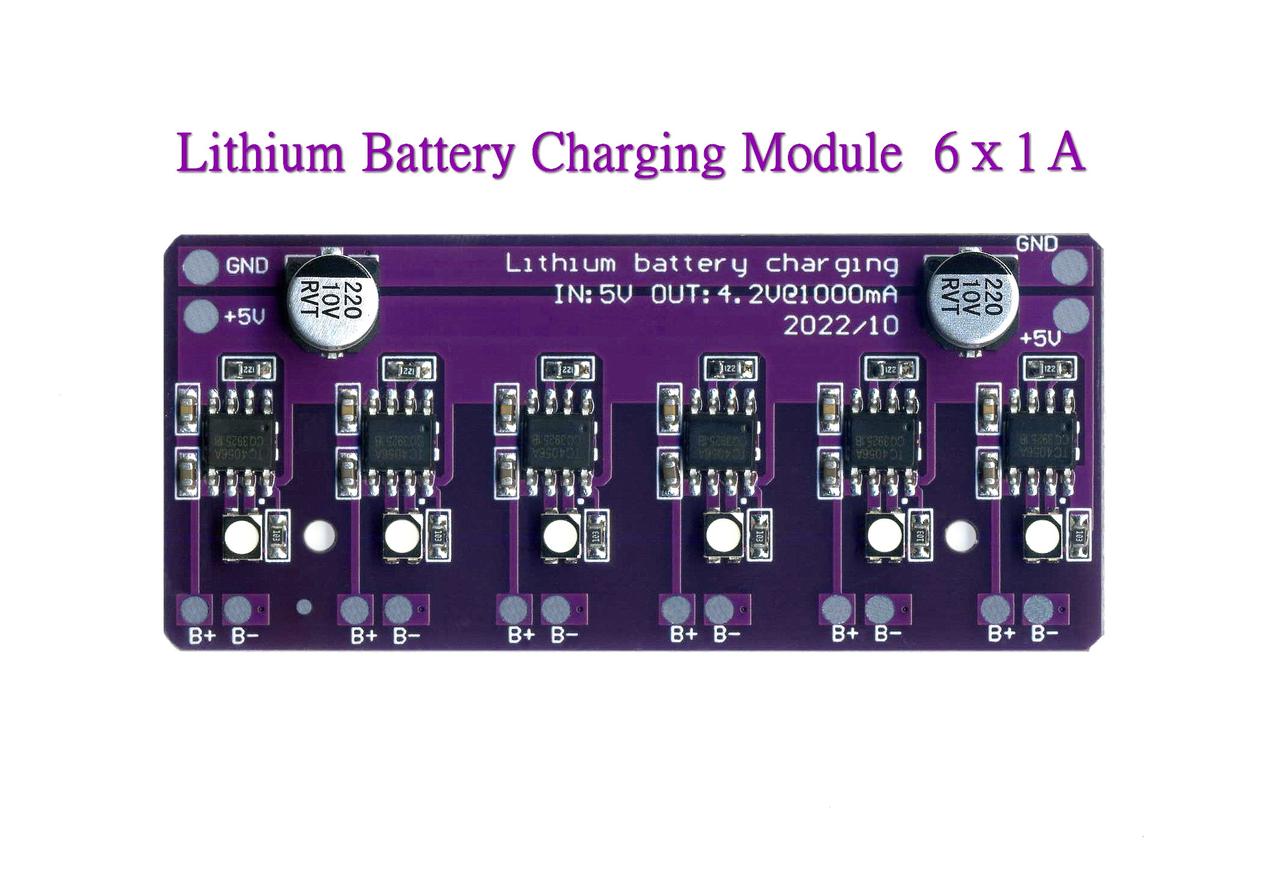 Lithium Battery Charging Module 6 х 1 А (ID#2309351386), ціна: 210 ...