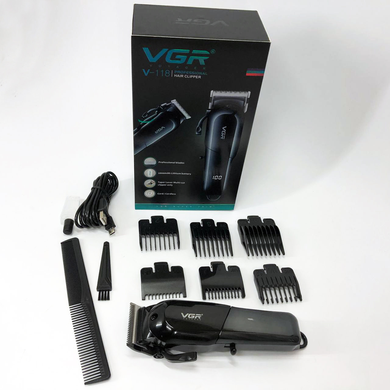 Профессиональная окантовочная машинка для стрижки волос VGR V-118, NL-645 Триммер беспроводной ...