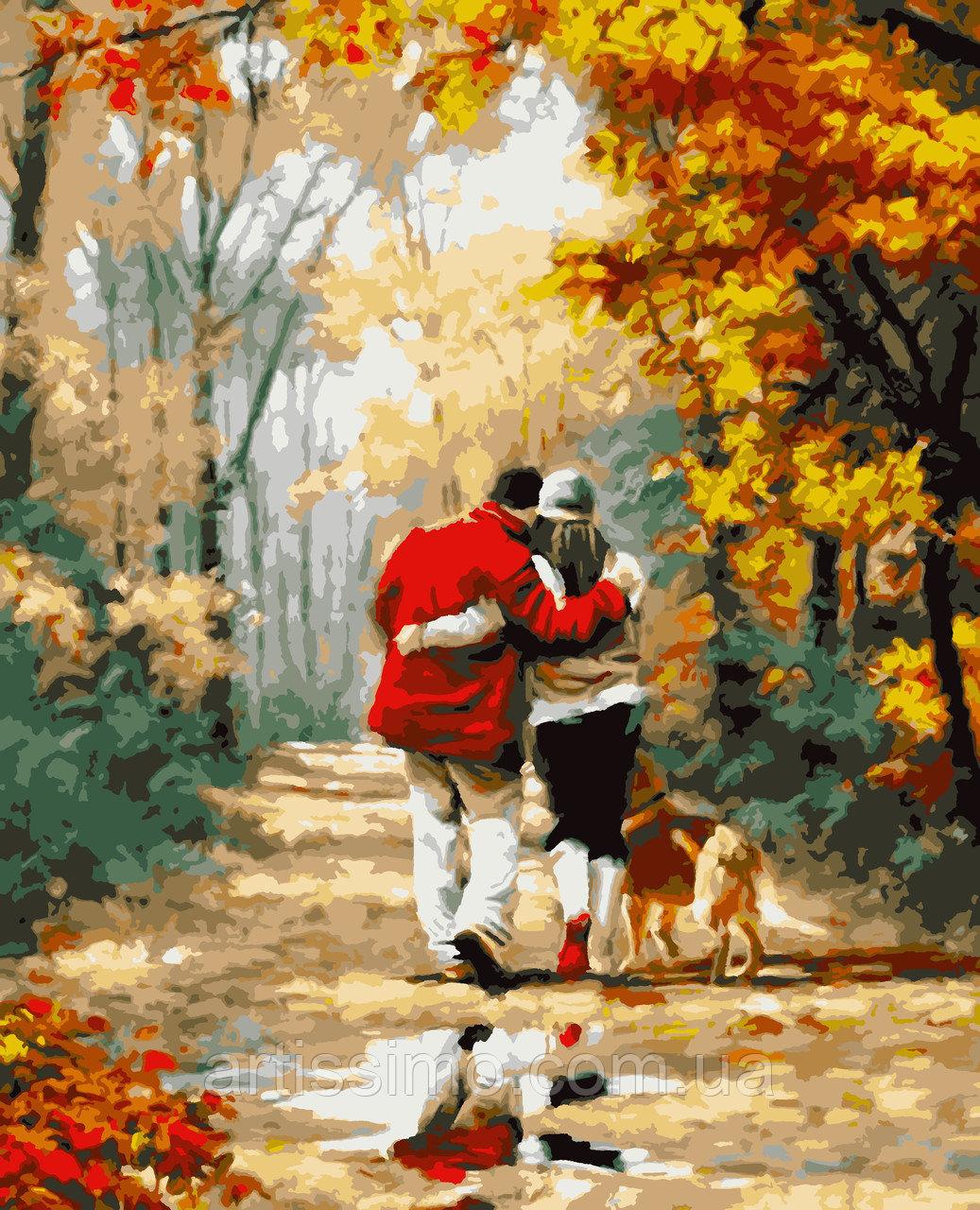 PNX0728 Картини за номерами Осіння прогулянка, ціна: 499 ₴, купити на Prom.ua