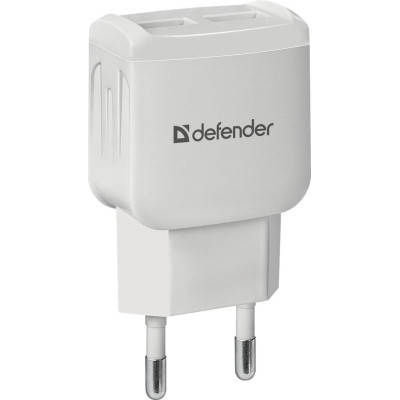 Зарядний пристрій Defender UPA-22 white, 2xUSB, 2.1A (83580), ціна: 152 ...