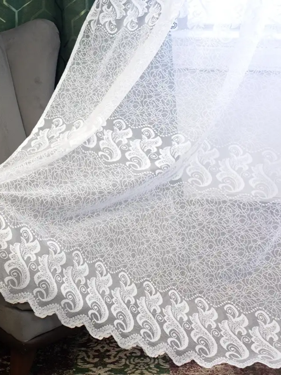 Тюль жакард білий із ламбрекеном Missi купити за найкращою ціною в Хмельницькому від компанії