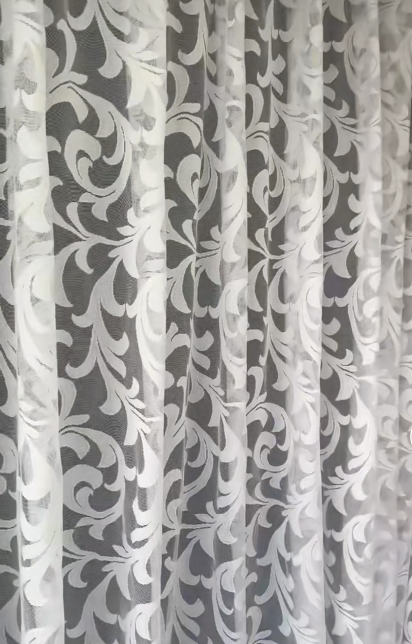 Тюль білий жакард із ламбрекеном Klara купити за найкращою ціною в Хмельницькому від компанії