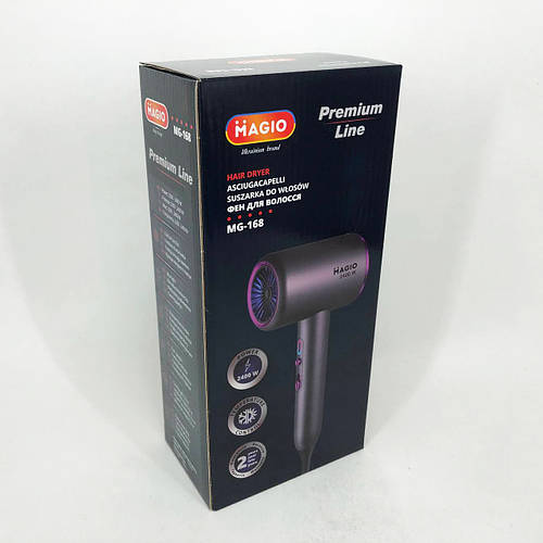 Фен MAGIO MG-168, Електрофен для волосся, Фен для дому, Фен потужний, Фен для голови, Жіночий ...
