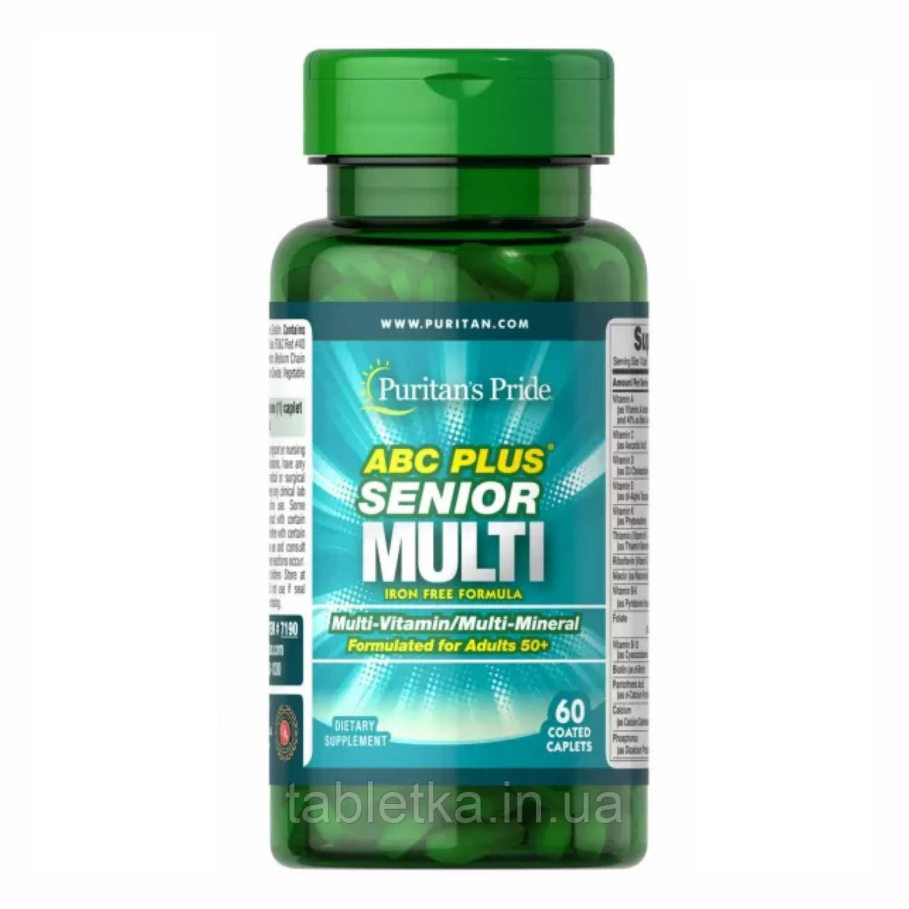 ABC Plus® Senior Multivitamin Multi-Mineral Formula - 60 Caplets ...