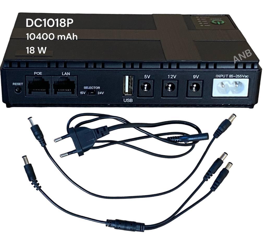 Безперебійник для WiFi роутера камери DC1018P Wi-Fi 12 годин без електрики 10400mah 18w (ID ...