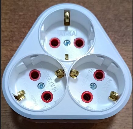 Розетка потрійна з заземленням (трійник) в один підрозетний внутрішня AY-KA (ID#2313516624 ...