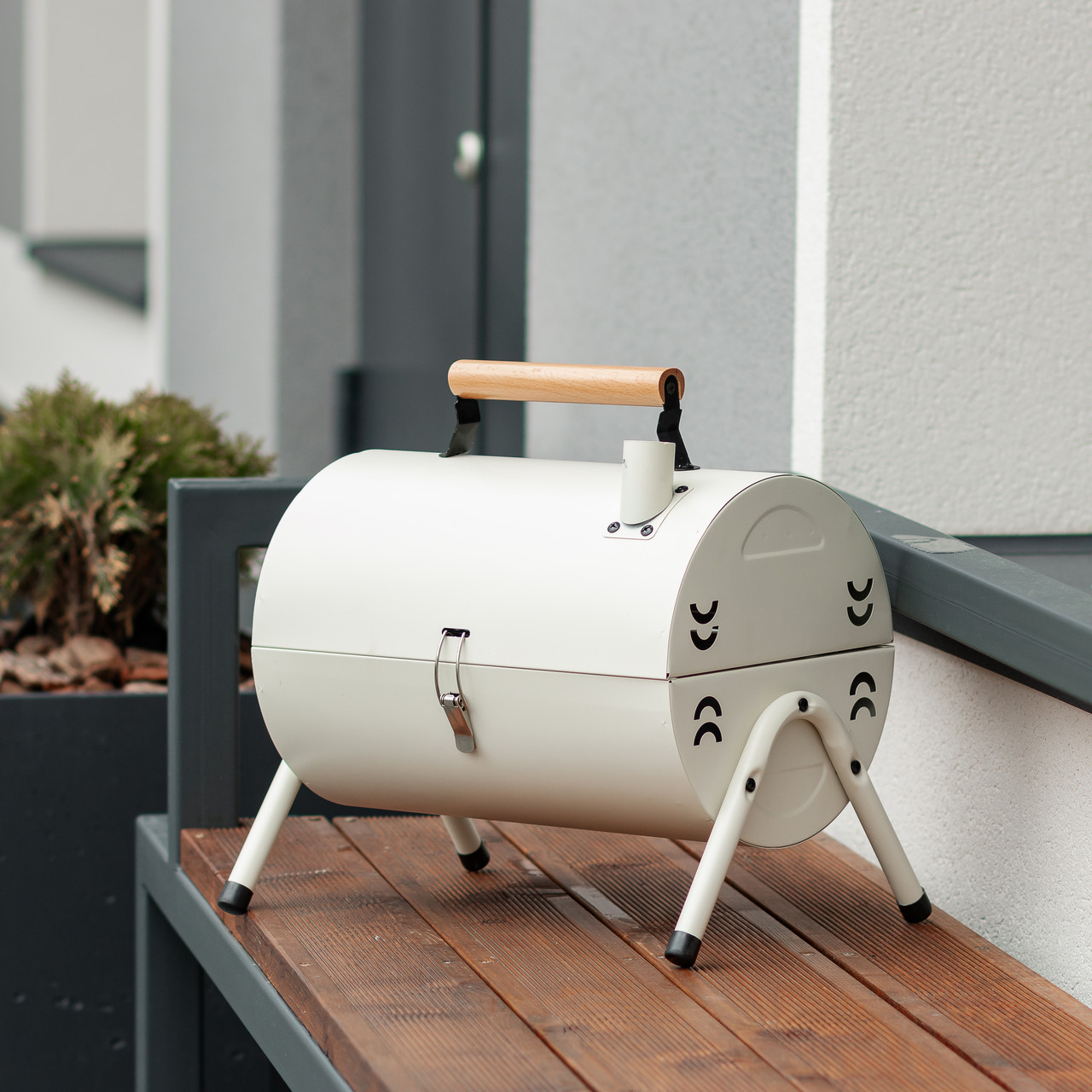 Мангал складной круглый с крышкой 38×28×40 (см) портативный раскладной ...