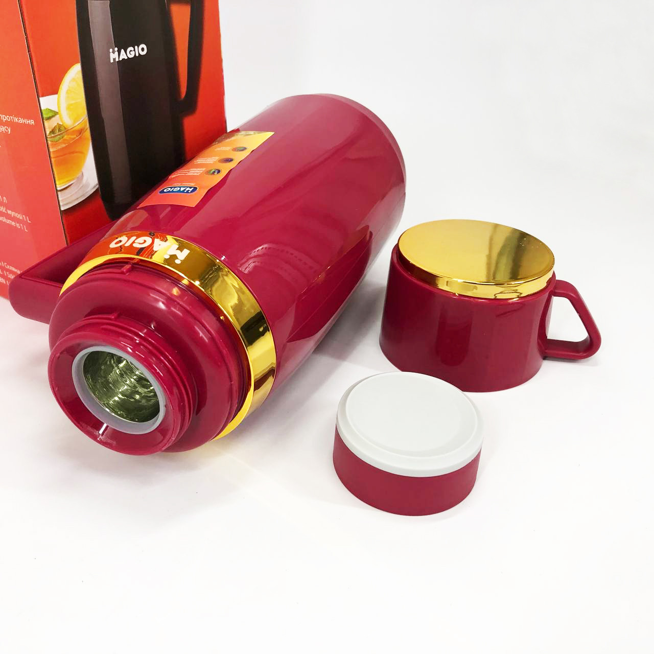 Термокружка маленькая Magio MG-1050R 1л, Термос для кофе, Термокружка CW-896 для школьников (ID ...